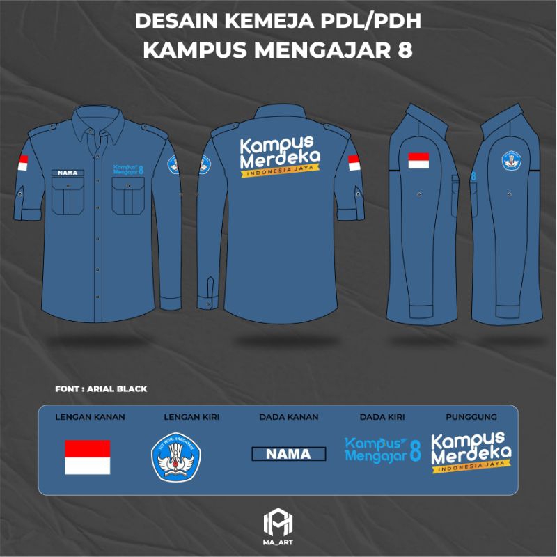 Jual PDH Kampus Mengajar 8 BATCH 3 I Nuwa Konveksi | Shopee Indonesia