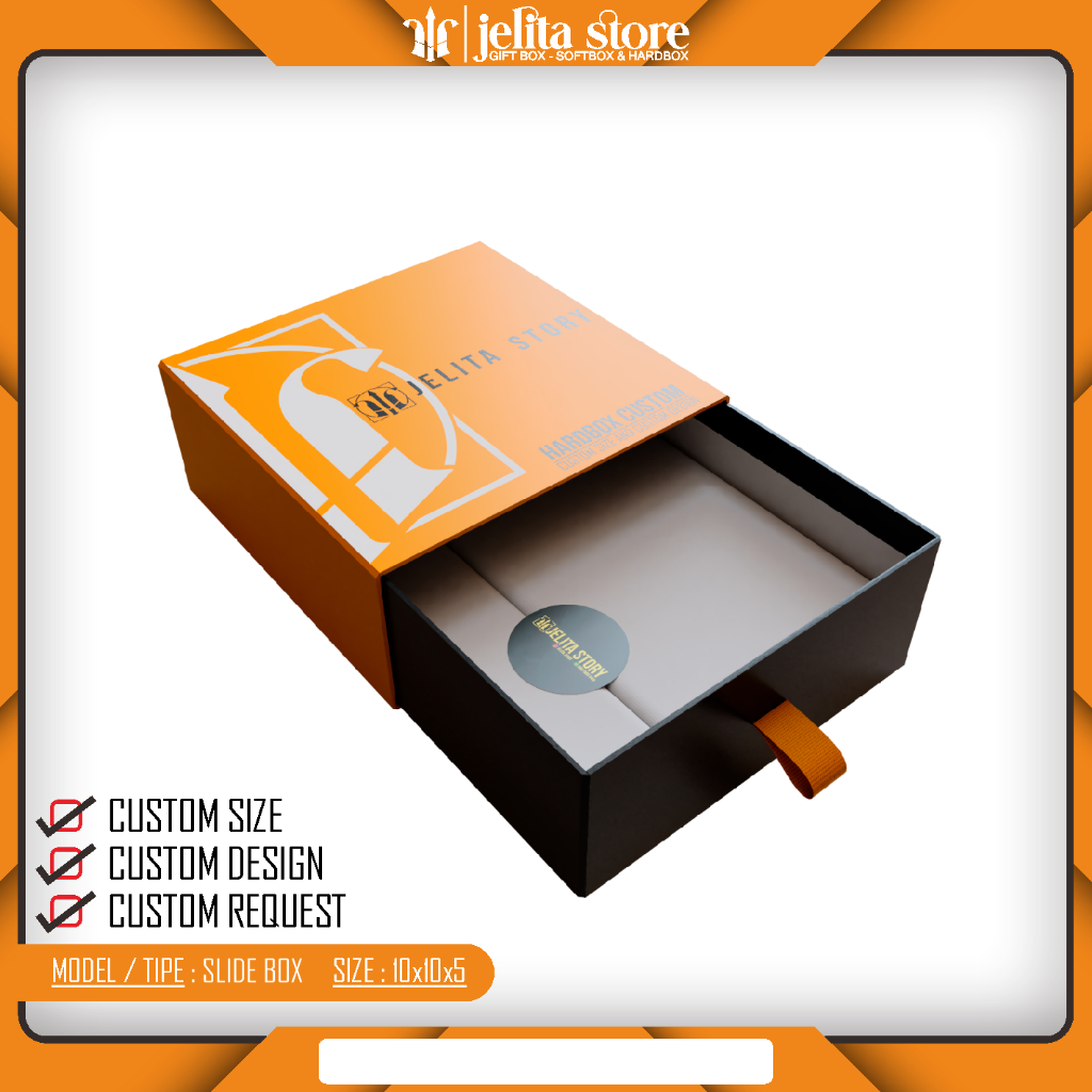 Jual HARDBOX SLIDE - PREMIUM BOX + hard box custom + custom box 10X10X5 ...