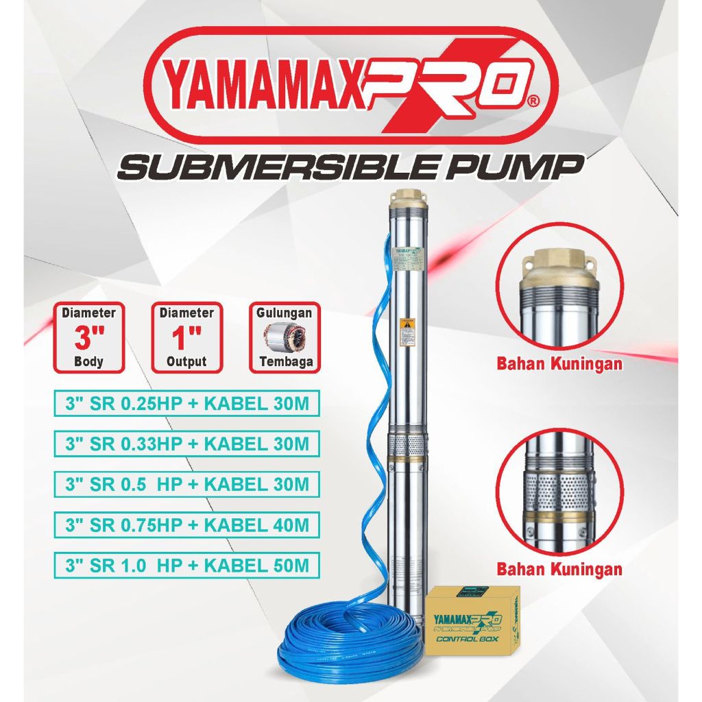 Jual YAMAMAX PRO Pompa Celup Satelit Submersible Pump 3" SR 0,25,0,33,0 ...
