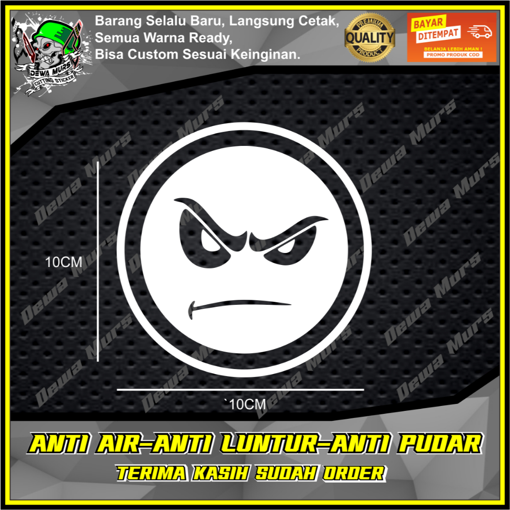 Jual Cutting Sticker EMOTE MARAH Cocok Buat Motor Dan Mobil | Shopee ...