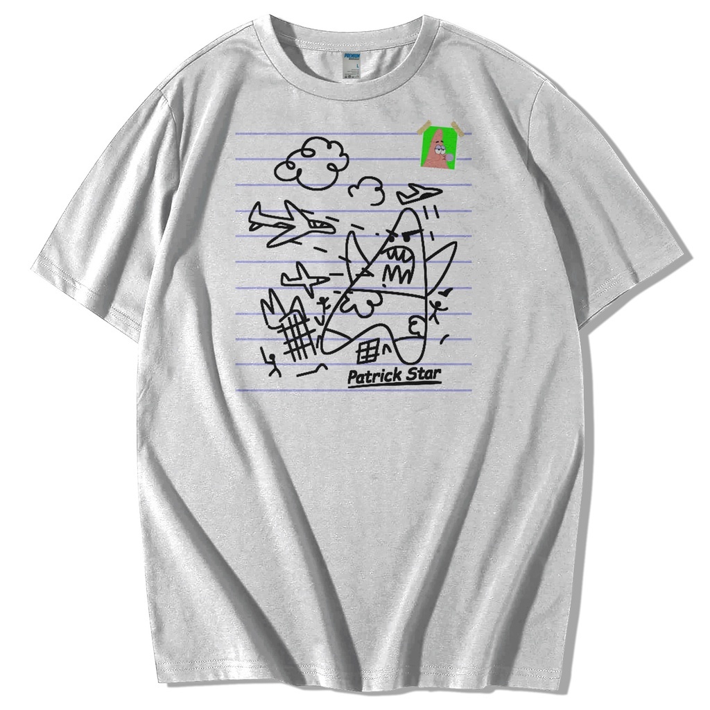 Jual Kaos Tanda Tangan PATRICK - Kaos Lucu Spongebob - Kaos Tanda ...