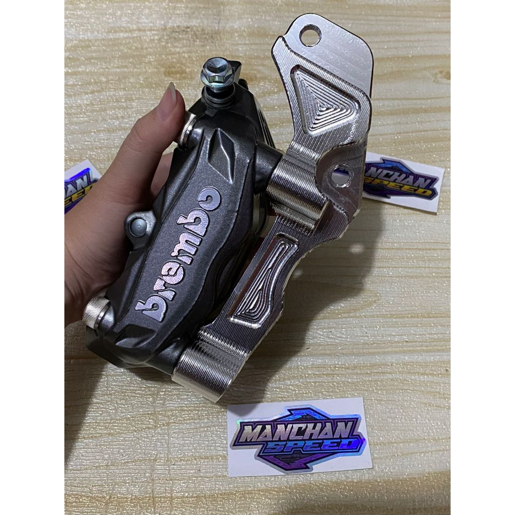 Jual SET KALIPER + BREKET AEROX CAKRAM DEPAN BIG RADIAL M432 4 PISTON 4P PREMIUM BONUS BAUT ...