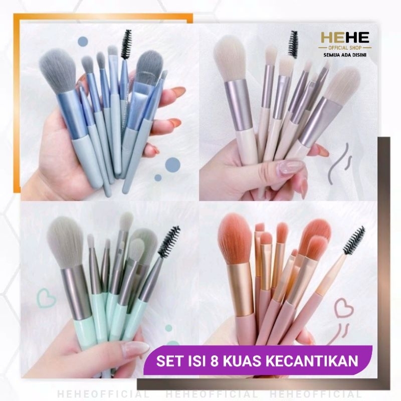 Jual Kuas Set Isi 8 Kuas Kecantikan Set Isi 8pcs Kuas Blush On Make up ...