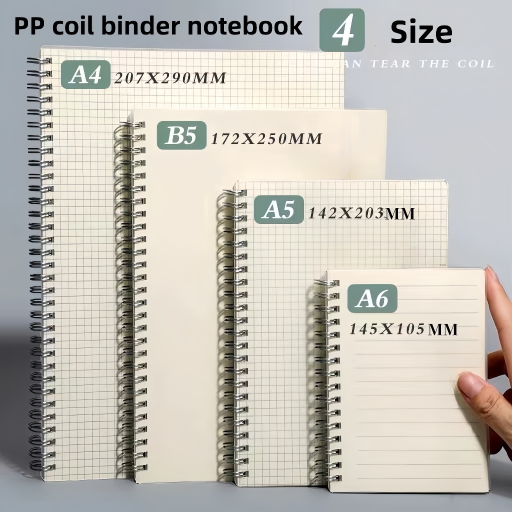 Jual A6 B5 A5 A4 Buku Catatan Notebook Spiral Clear Garis Kotak Sketch ...