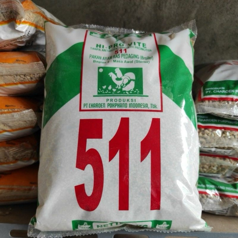 Jual PAKAN AYAM BROILER 511 KEMASAN 1 KG | Shopee Indonesia