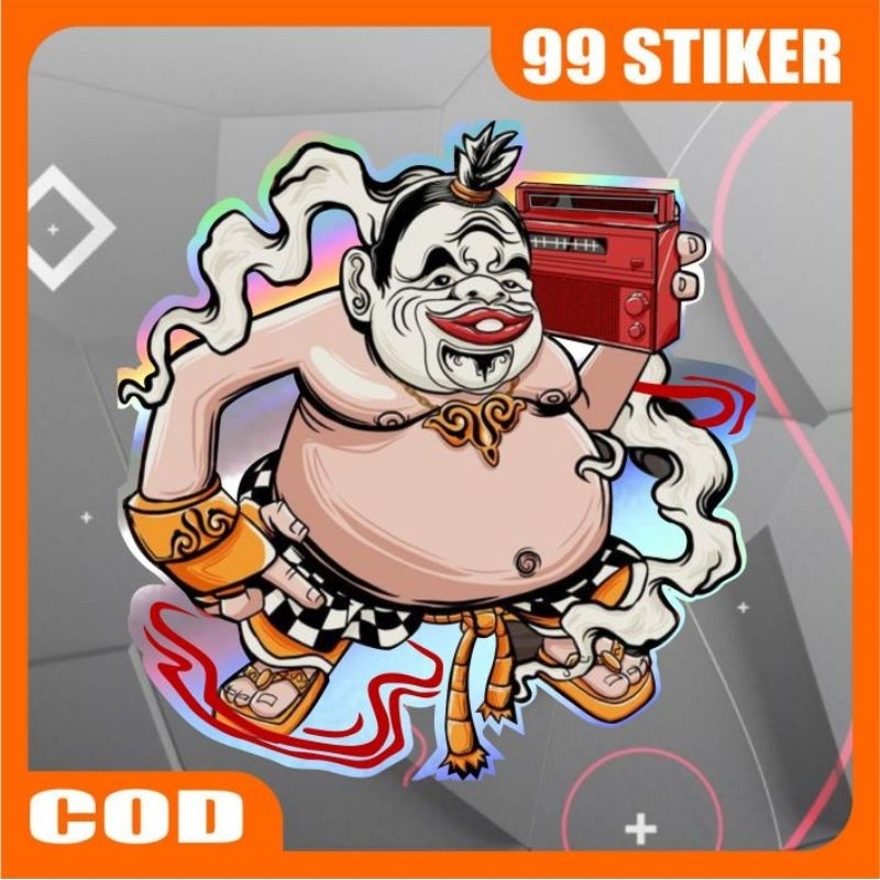 Jual sticker wayang Bagong helogram, wayang hp | Shopee Indonesia