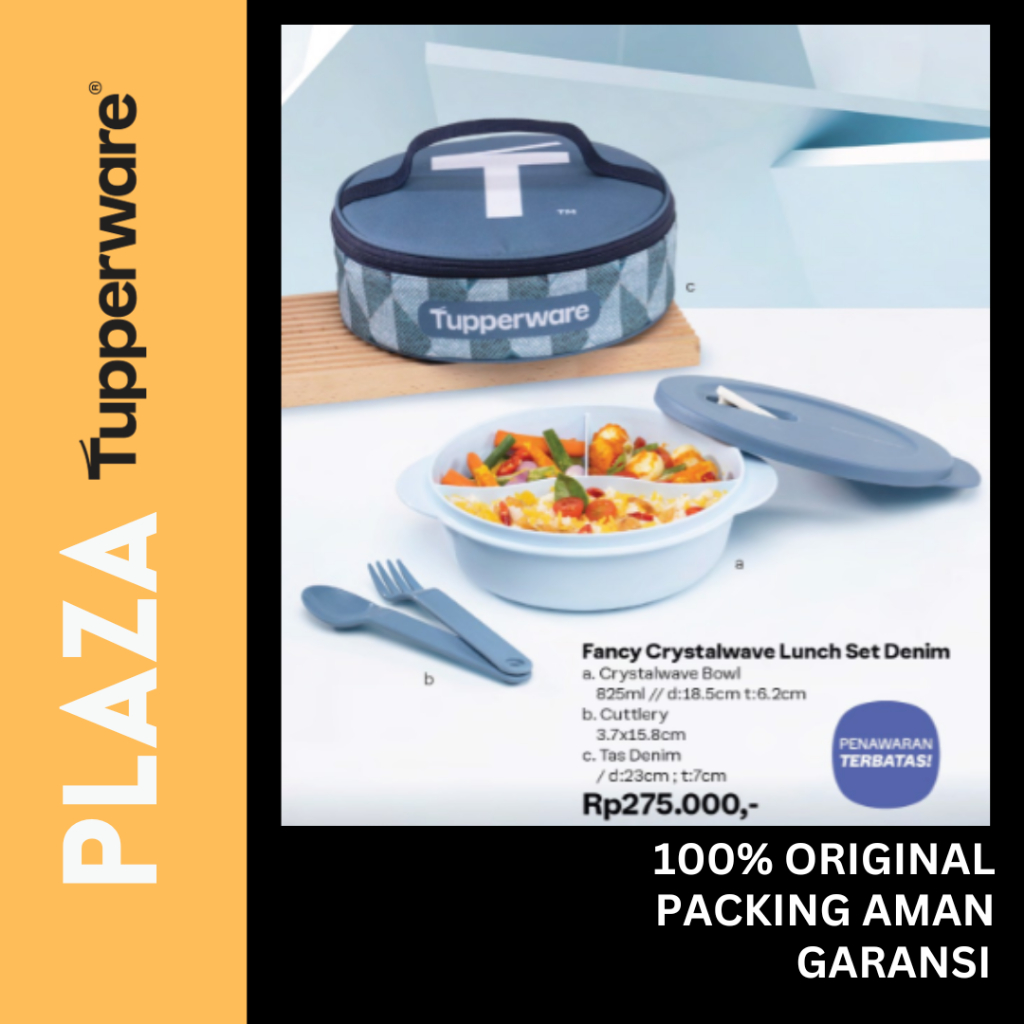 Jual lunch box kotak bekal Tupperware FREE Xtra kardus packing | Shopee ...