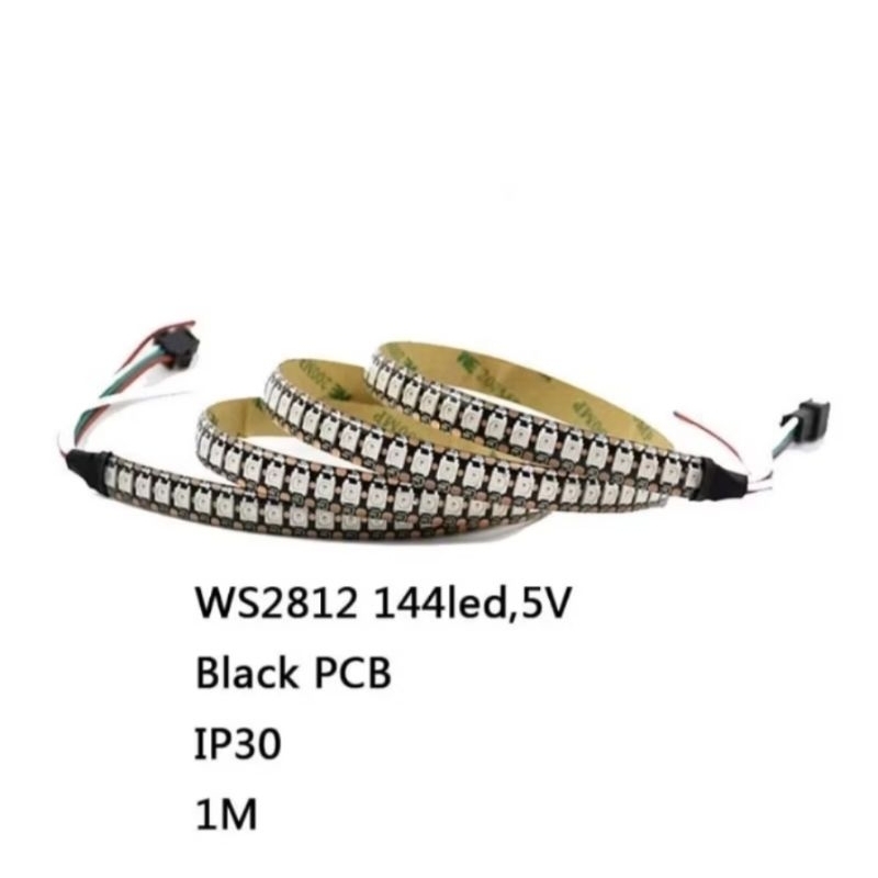 Jual LED strip WS 2812b 5Volt 144Led/meter | Shopee Indonesia