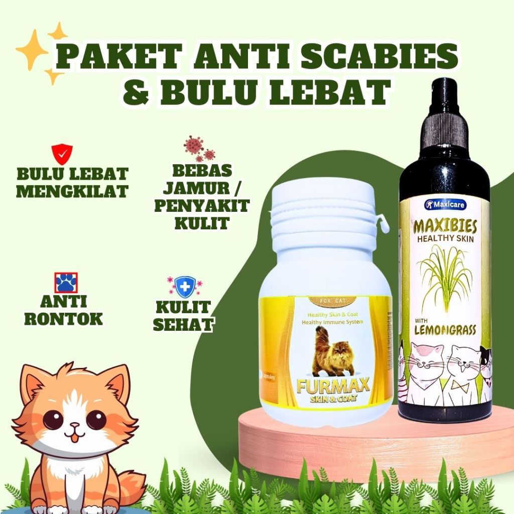 Jual Paket Anti Scabies Plus Vitamin Bulu Kucing - Obat Jamur Gudik ...