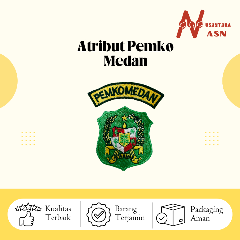 Jual Atribut Badge Bordir Logo / Simbol dan Tulisan Pemko Medan ...