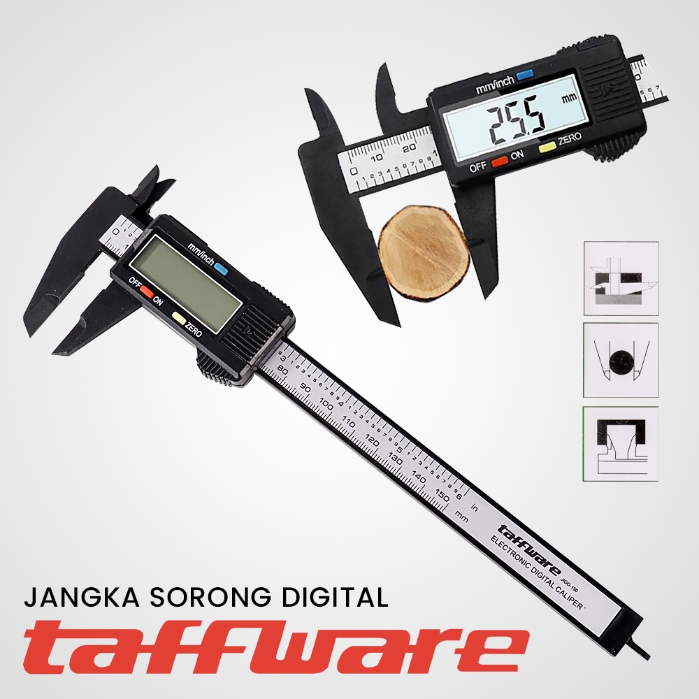 Jual Taffware Jangka Sorong sigmat penggaris ukur Digital Vernier Caliper with LCD Screen ...