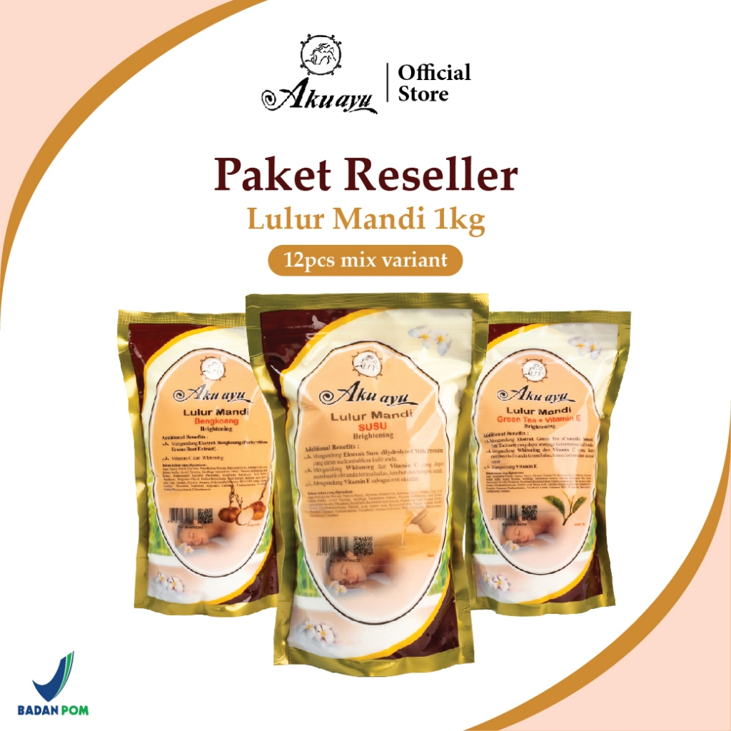 Jual Akuayu Paket Reseller Lulur Mandi 1Kg ( 12 Pcs Mix Variant ...