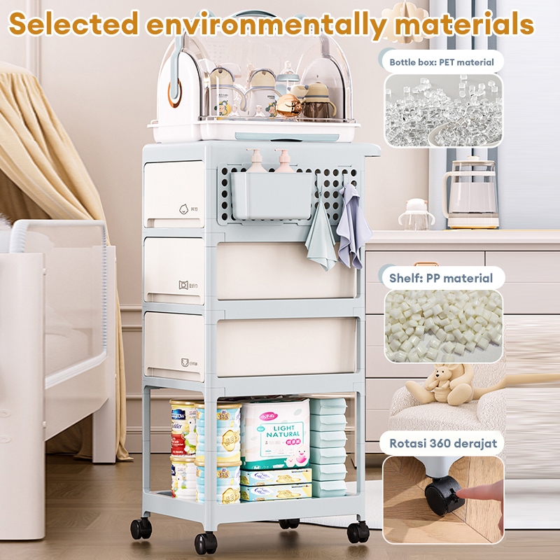 Jual Rak Penyimpanan Laci Multifungsi Barang Bayi Rak Organizer ...