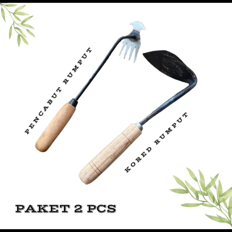Jual Paket 2 Pcs Kored Rumput dan Alat Pencabut Rumput 2 in 1 Bahan ...