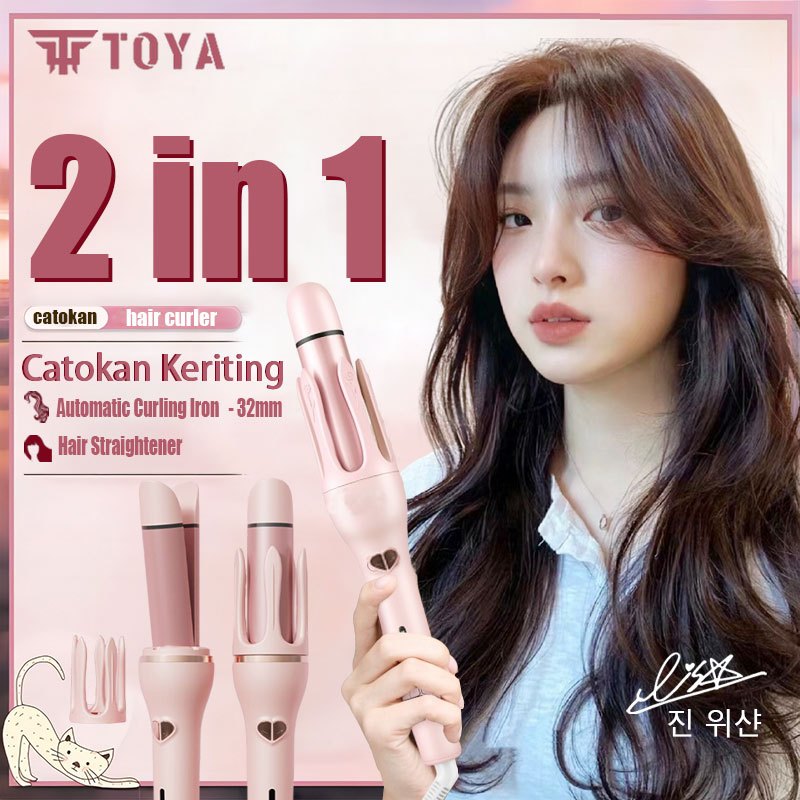 Jual Toya Catokan Rambut Curly 2 In 1 Hair Curler Automatic Catok Rambut Hair Straightener ...