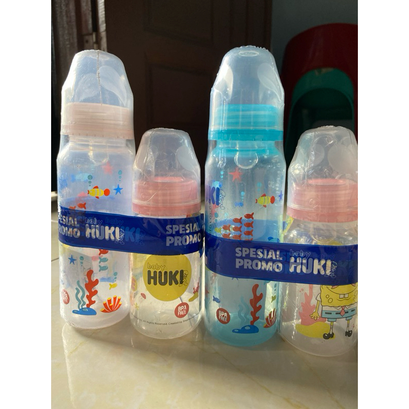 Jual Huki Botol Susu Orthodontic 240ml+120ml | Shopee Indonesia