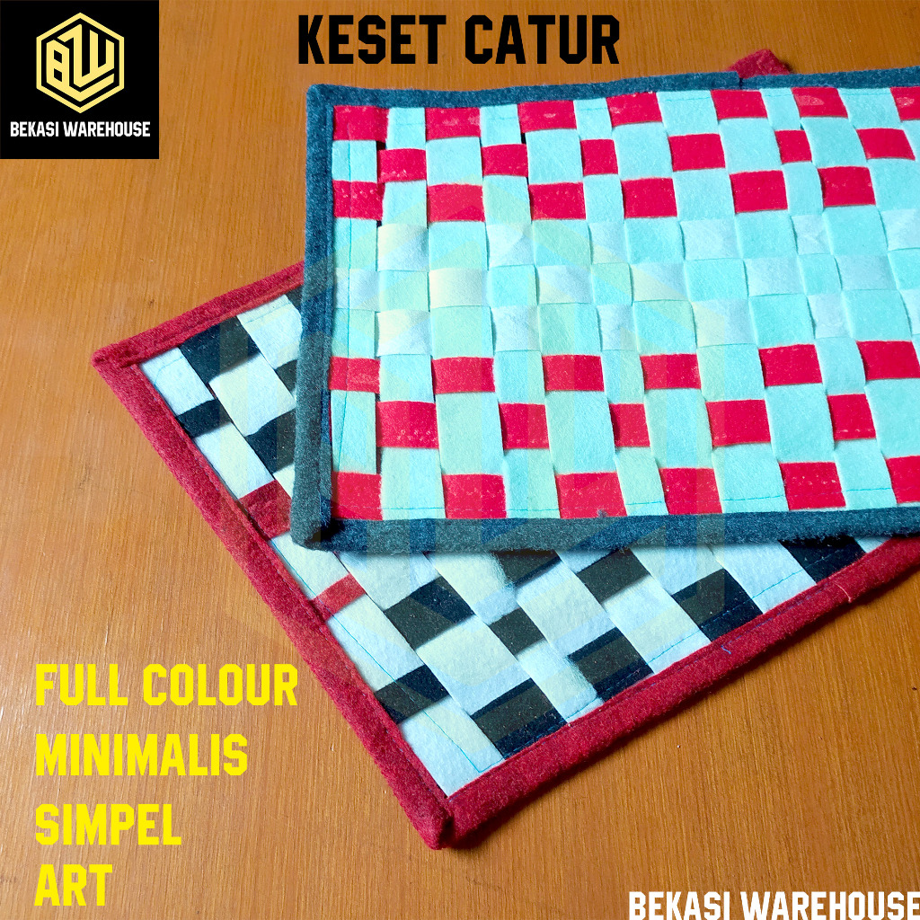 Jual KESET ANYAMAN MOTIF KOTAK KOTAK / KESET MOTIH CATUR / KOTAK KESET ...