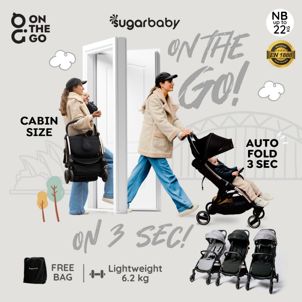 Jual Sugarbaby Stroller On The Go Kereta Dorong Bayi / Stroller Bayi ...