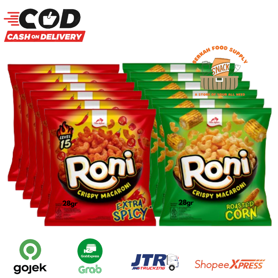 Jual [ BERKAH ] Roni Crispy Macaroni Dua Kelinci Renceng isi 10 x 28gr ...