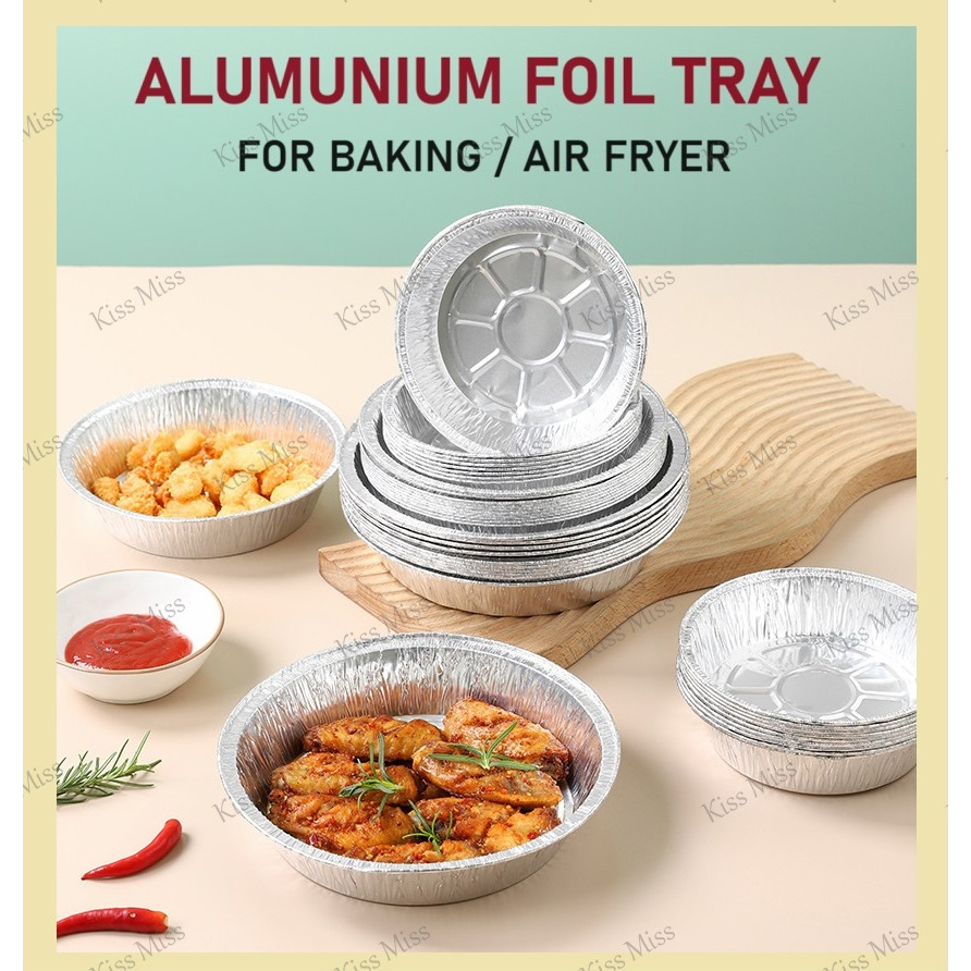 Jual ALUMINIUM FOIL TRAY - baking - alas Air Fryer - bulat - alas ...