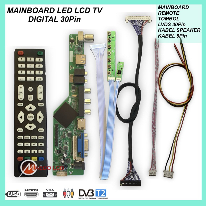 Jual Modul LCD/LED TV universal Paket MAINBOARD UNIT+ LVDS 30Pin ...