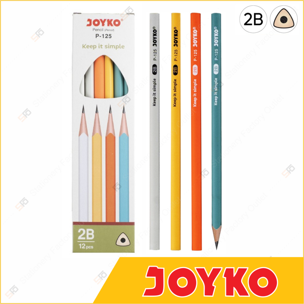Jual Pensil Pastel Triangular Joyko 2B - Tri Pencil P-125 | Shopee ...