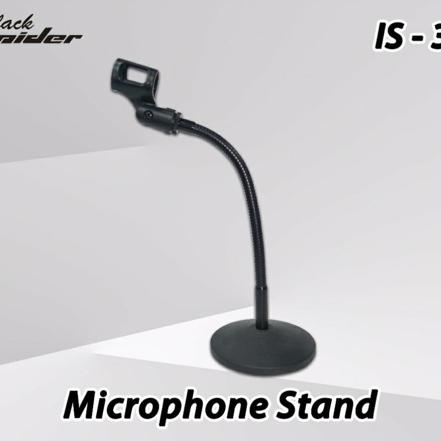 Jual Stand Mic Meja Black Spider IS-32 / Dudukan Microphone Table Rapat ...
