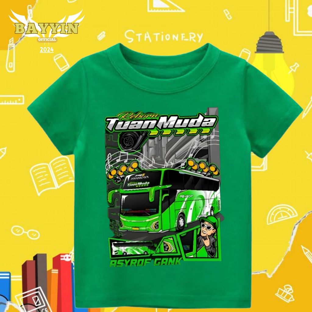 Jual Kaos Anak Custom Nama Combed 30s Gambar BUS TUAN MUDA BARU Untuk Anak dan Hadiah Anak Laki ...