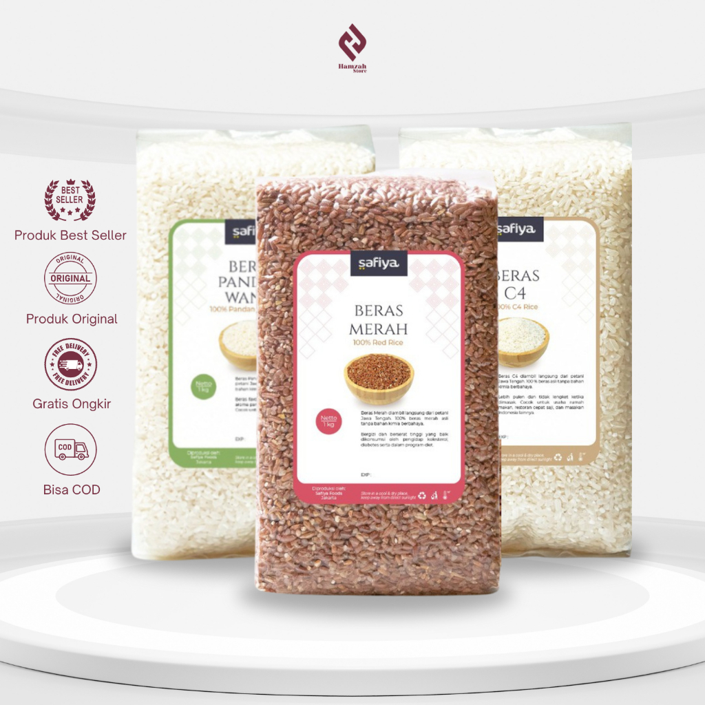 Jual Beras Organik 1 Kg Beras Merah Pandan Wangi Pulen dan Premium ...