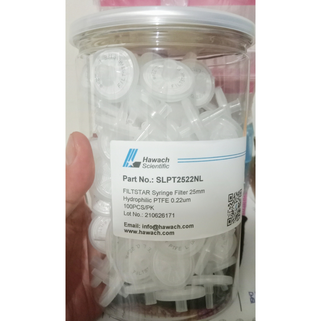 Jual Syringe Filter PTFE Hydrophilic 25 mm 0.22 Um Filtration | Shopee ...