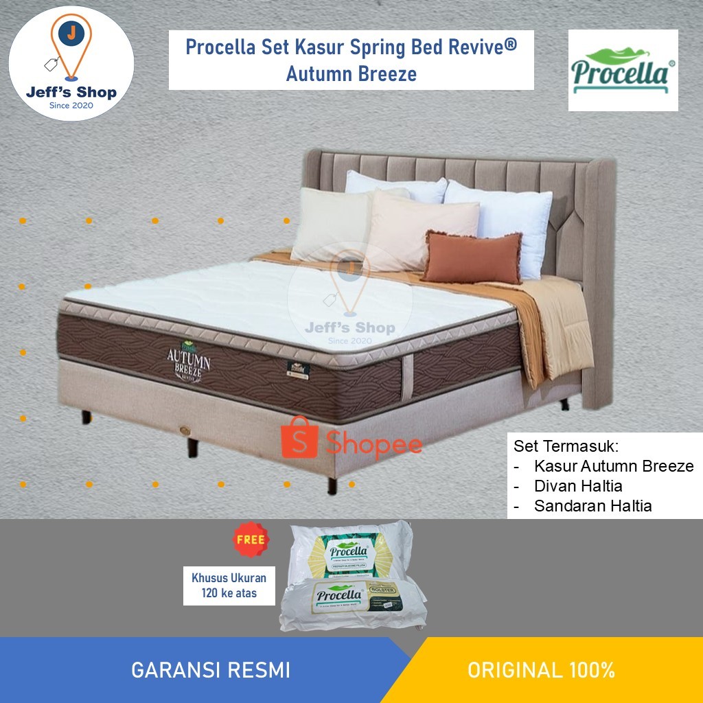 Jual Procella Set Kasur Spring Bed Revive Series Autumn Breeze | Shopee ...