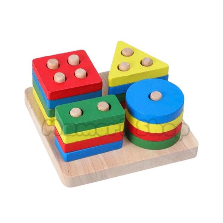 Jual Puzzle Geometri Mainan Edukasi Anak Papan Susun Sortir Bentuk ...