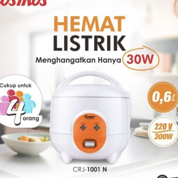 Jual Rice cooker mini Cosmos LOW Watt CRJ 1001 0.6 liter | Shopee Indonesia