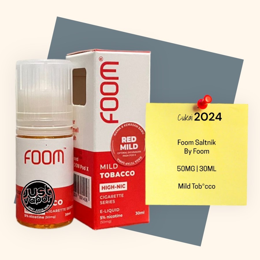 Jual [SALT] FOOM MILD TOBACCO SALTNIC 30ML 50MG BY FOOM LAB - SALTNIC ...