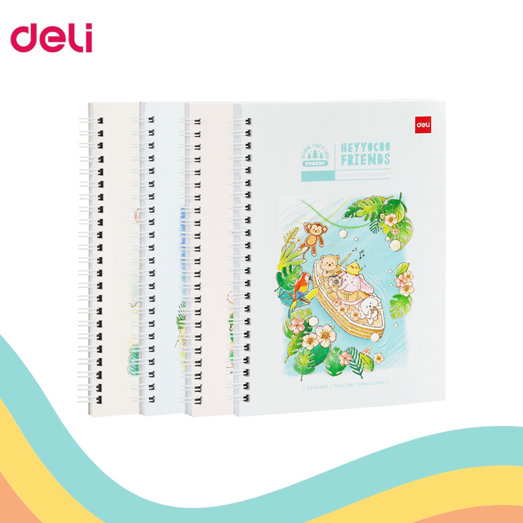 Jual NOTES SPIRAL DELI LA-560 HEY FRIENDS (1 PCS) | Shopee Indonesia
