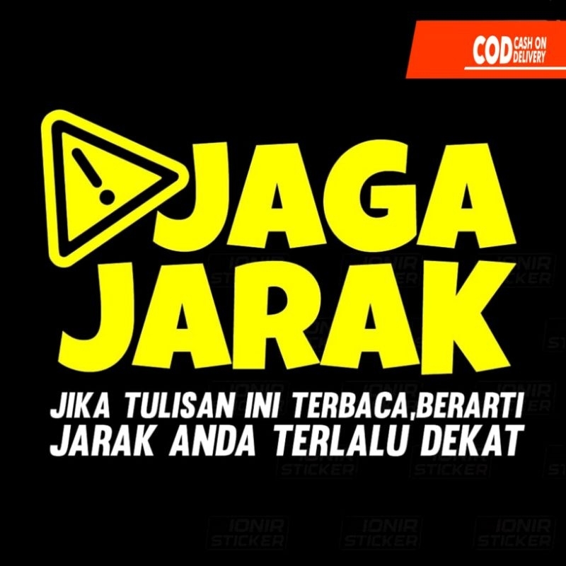 Jual Stiker Jaga Jarak Kaca mobi Custting Sticker Variasi | Shopee ...