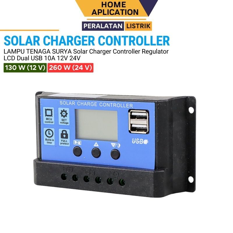 Jual Solar Charge Controller 10a 20a 30a Pengisi Daya Tenaga Surya Lcd Led Display Pwm Automatic ...