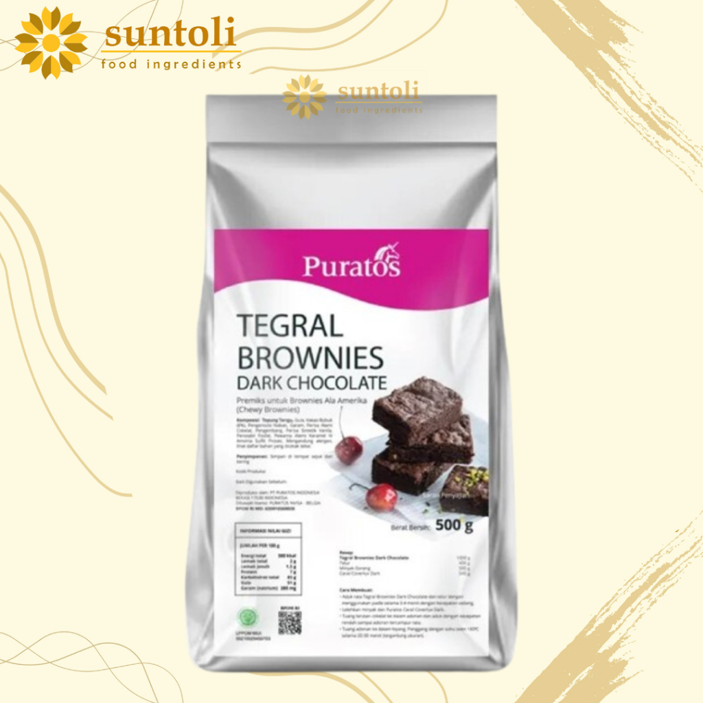 Jual PURATOS TEGRAL BROWNIES DARK CHOCOLATE / Premiks Untuk Brownies ...