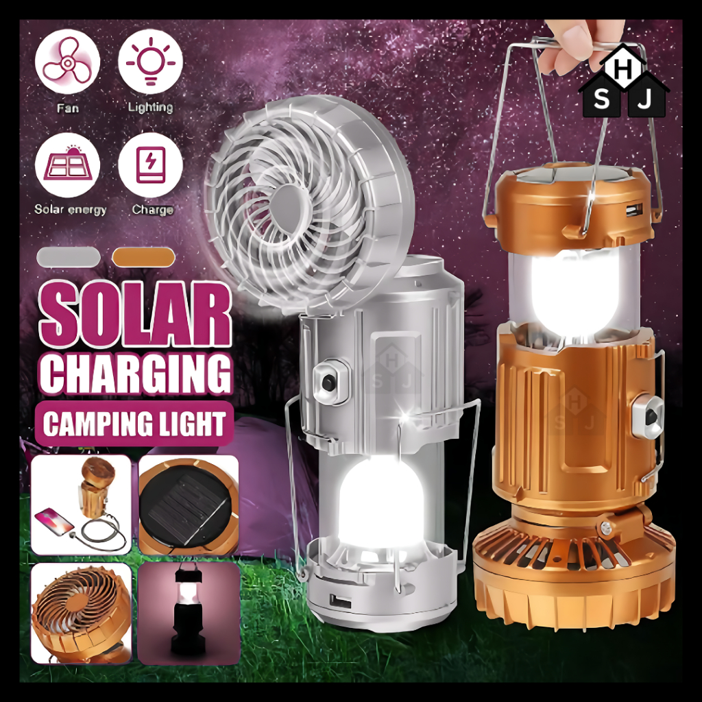 Jual Lampu Kipas Turbo 2in1 Emergency LED Lentera Gantung Tarik Camping ...