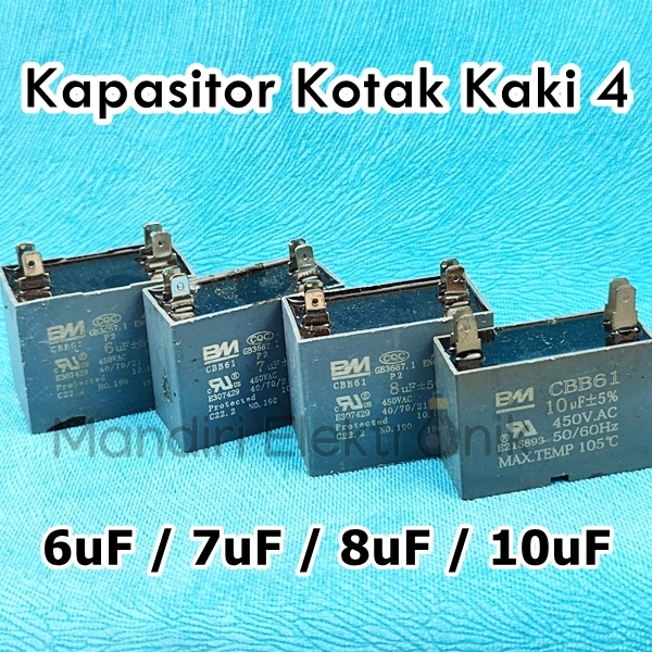 Jual Kapasitor Fan AC 6 7 8 10 Mikro Kaki 4 - Kapasitor Kipas Outdoor ...