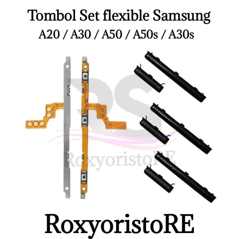 Jual Tombol fullset Flexibel On Off Volume Samsung A20 / A30 /A30S / A50 / A50S flexible Power ...