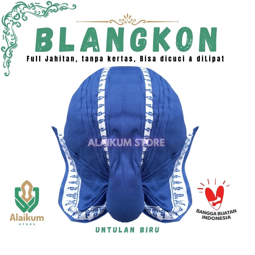 Jual BLANGKON ALUSAN MOTIF UNTULAN BIRU | BLANGKON ALUSAN DI JAHITAN ...