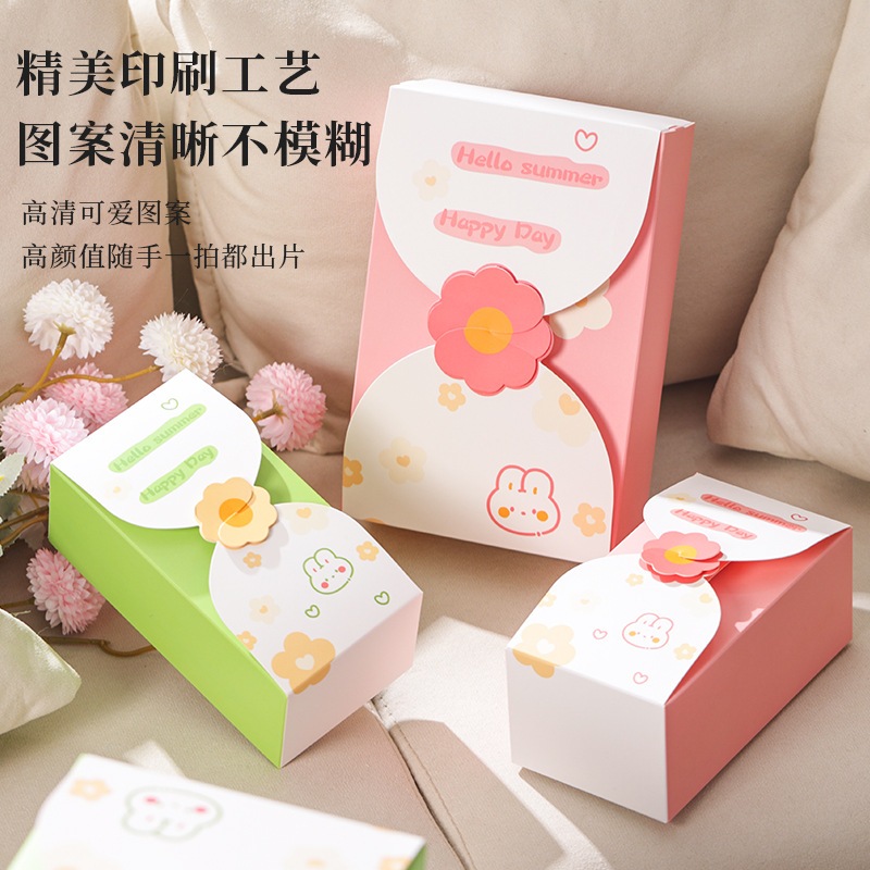 Jual Satuan- Box kue estetik motif kartun/ Box korea estetik wadah kue ...