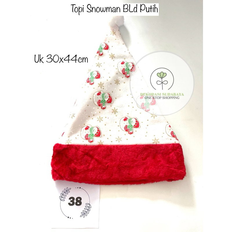 Jual Topi Natal Santa Claus bludru motif tebal No 37/38/39/51/65/67/69 ...