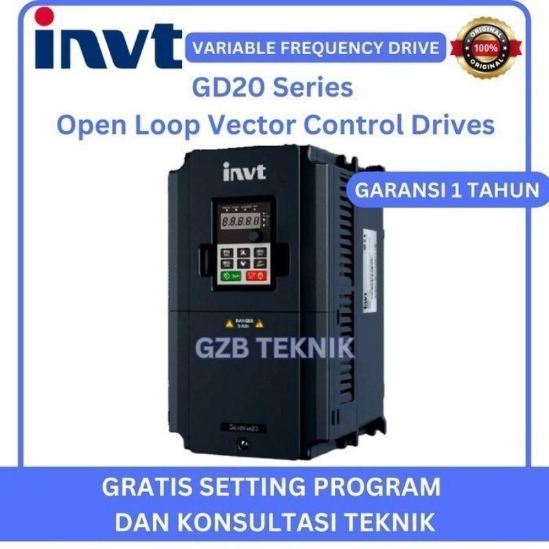 Jual INVT INVERTER GD20-011G-4 11KW 15HP 380V 3PHASE VFD VARIABLE ...