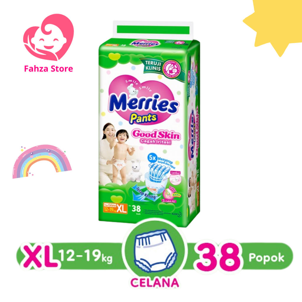 Jual PAMPERS MERRIES XL 38 | Pampes Marries Pants Good Skin | Promo ...