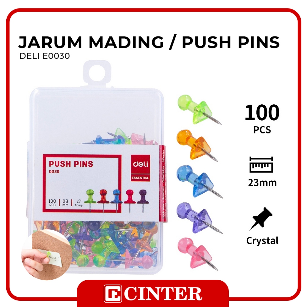 Jual DELI - PAKU PAYUNG /JARUM MADING / PAKU STEROFOAM / PUSH PINS ...