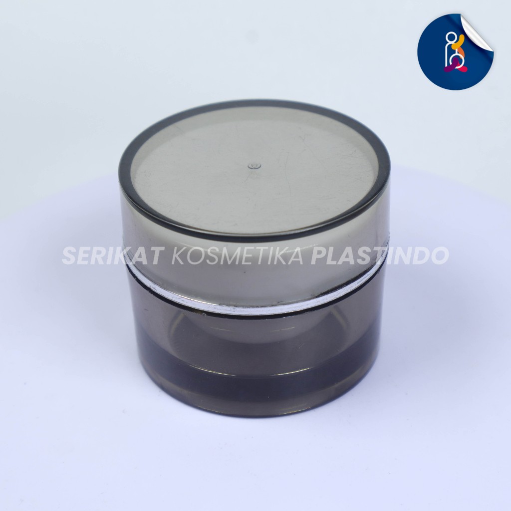 Jual POT CREAM ACRYLIC 10G HITAM TRANSPARAN / POT KRIM AKRILIK 10G ...