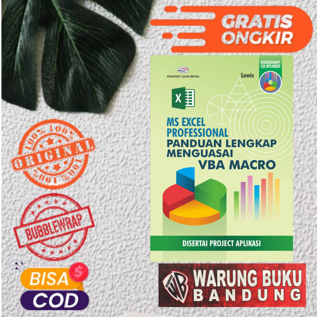 Jual Buku MS EXCEL PROFESSIONAL Panduan Lengkap Menguasai VBA MACRO (disertai Project AplikasiI ...