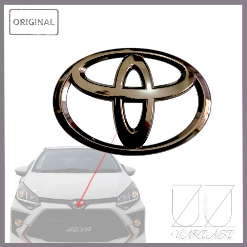 Jual Emblem Logo Toyota Agya Black Chrome 2014-2022 Grill Depan ...
